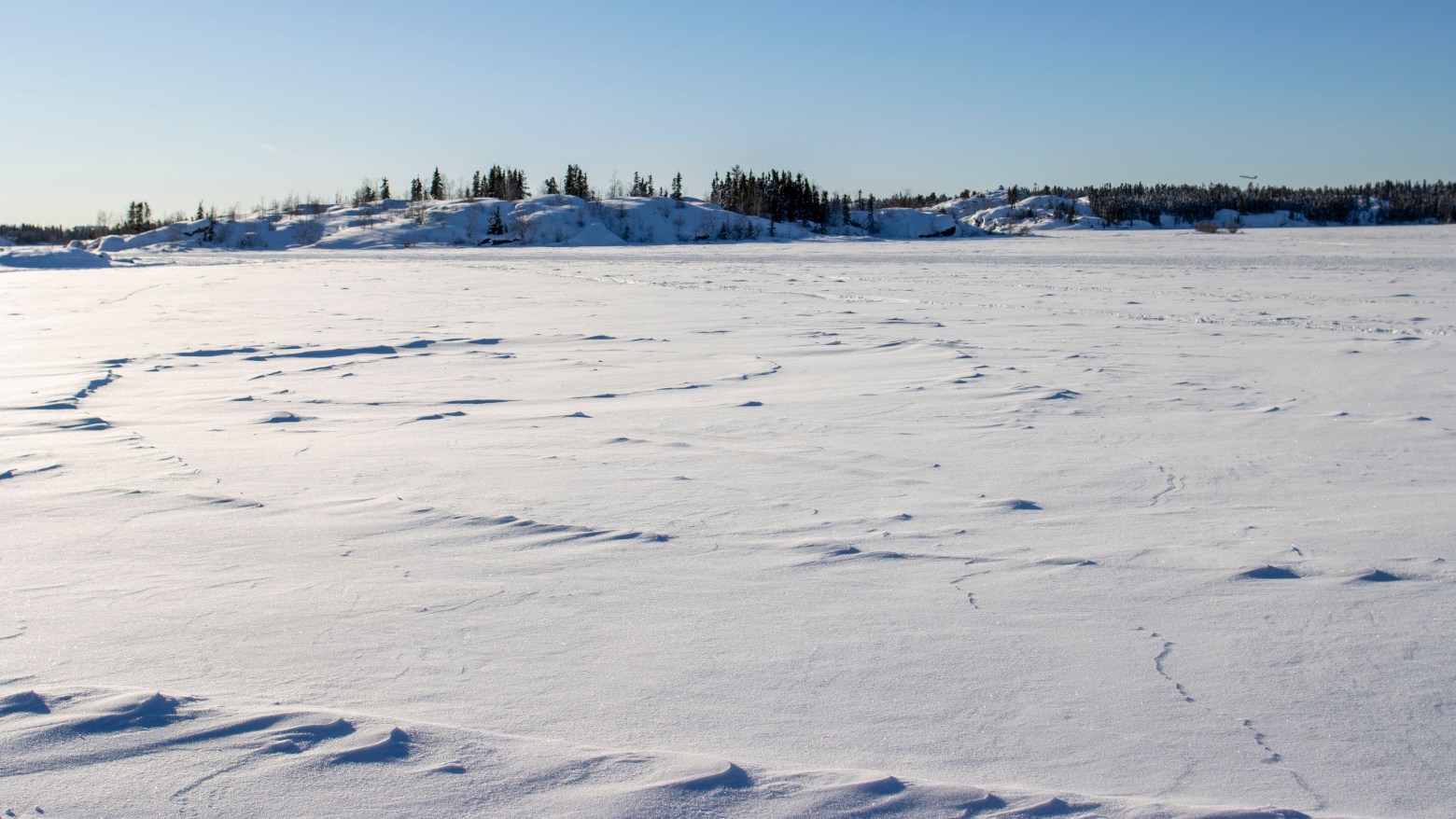 Ice thickness on most Yellowknife lakes reaches six inches