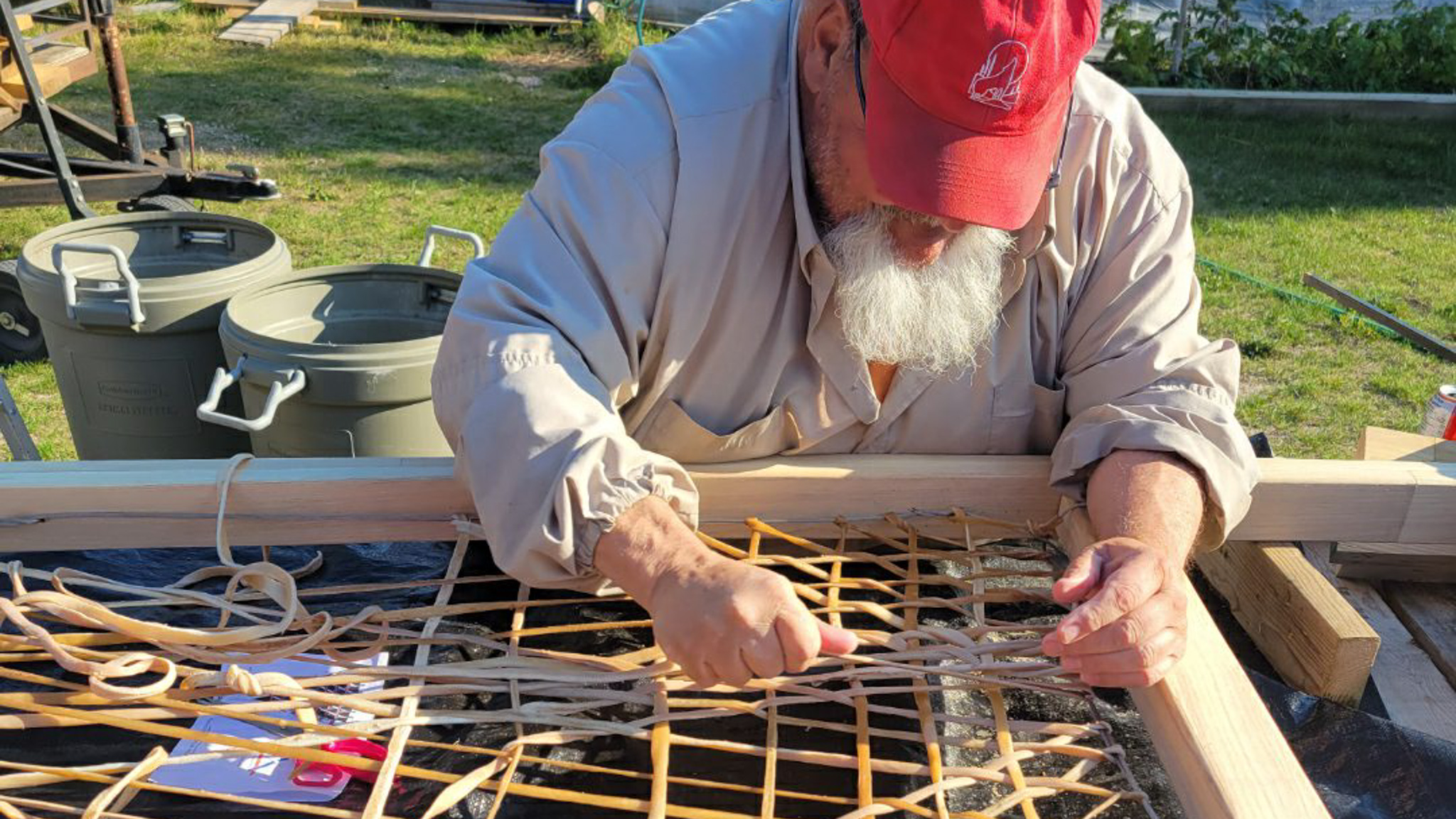 Fort Smith artist completes giant snowshoe build