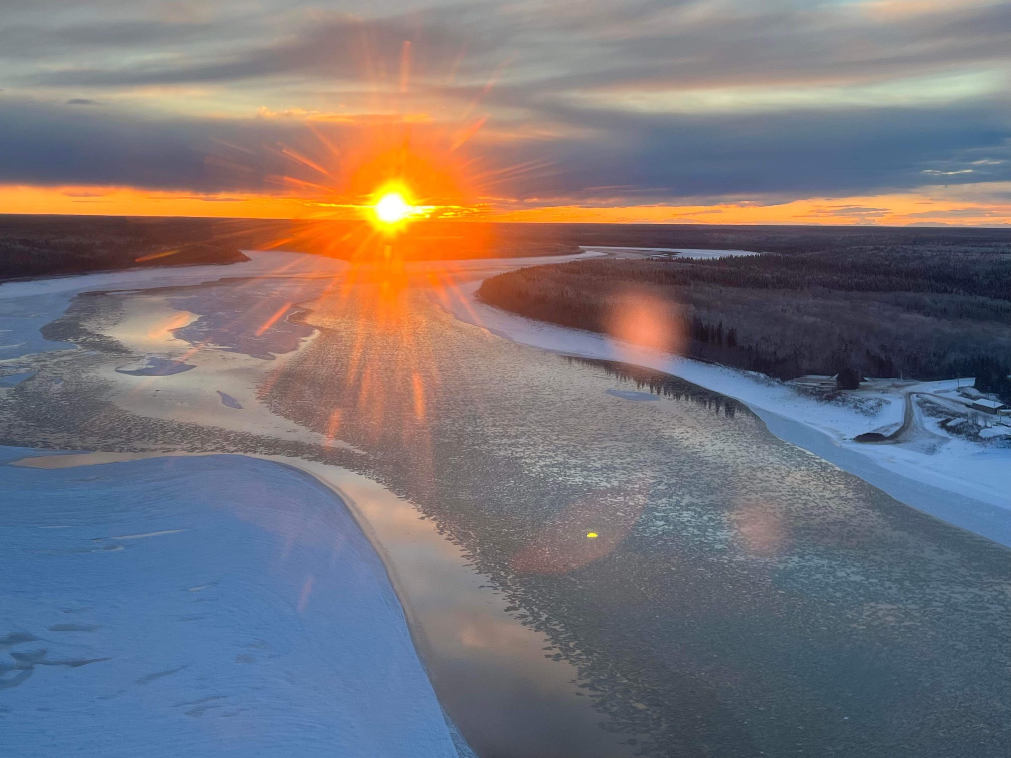 It’s December, and Fort Simpson’s ice crossing is nowhere in sight