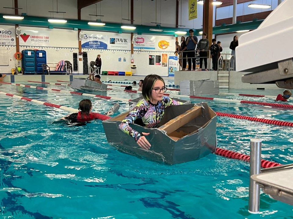 Watch: Will these YK students make it in their cardboard boats?
