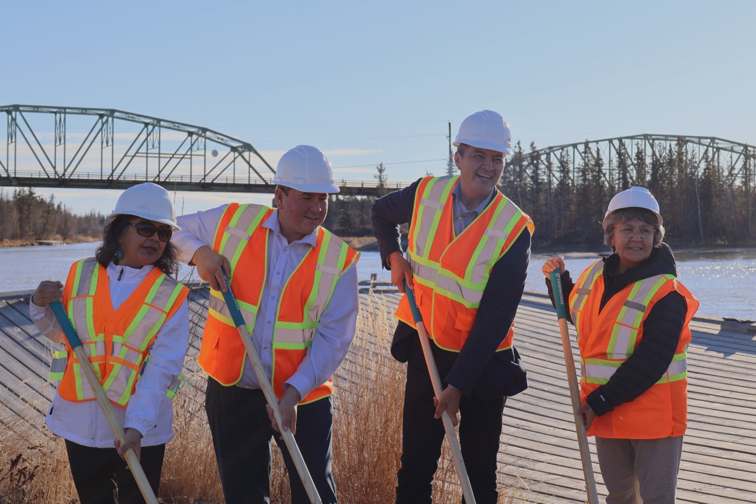 ‘History in the making.’ Frank Channel bridge construction starts